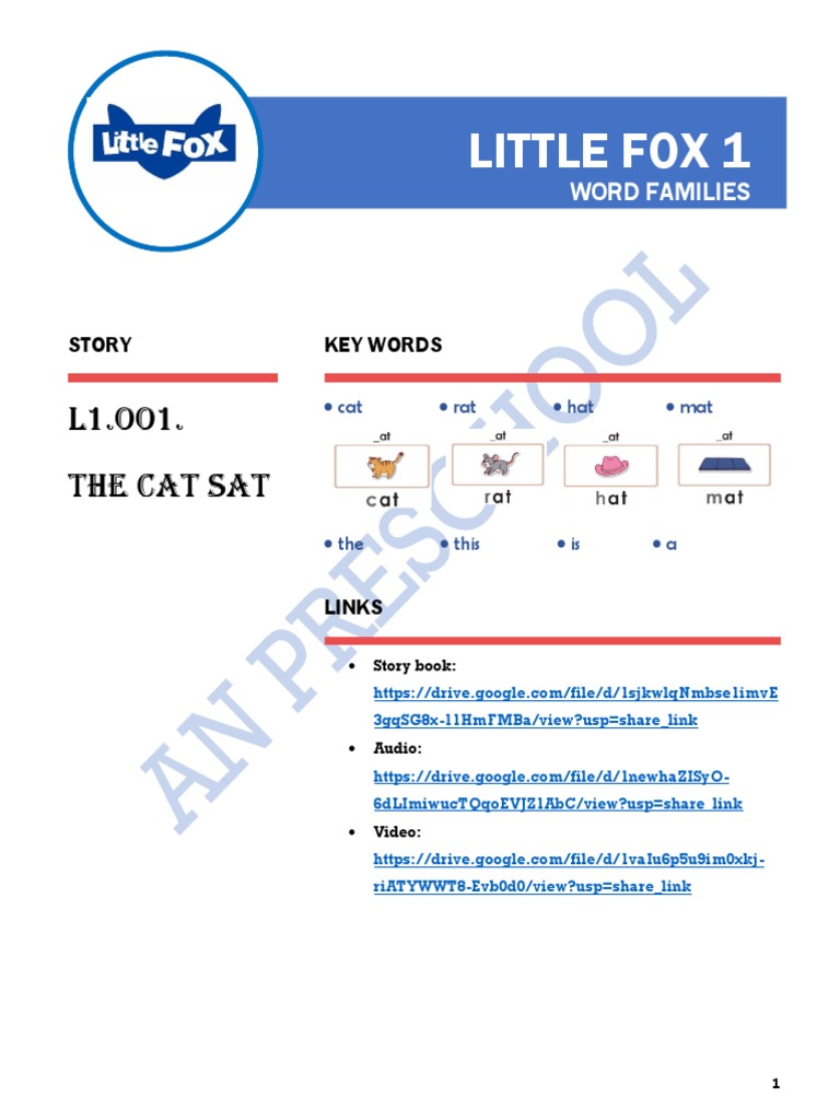 Overview - LF1.Word Families20 | PDF