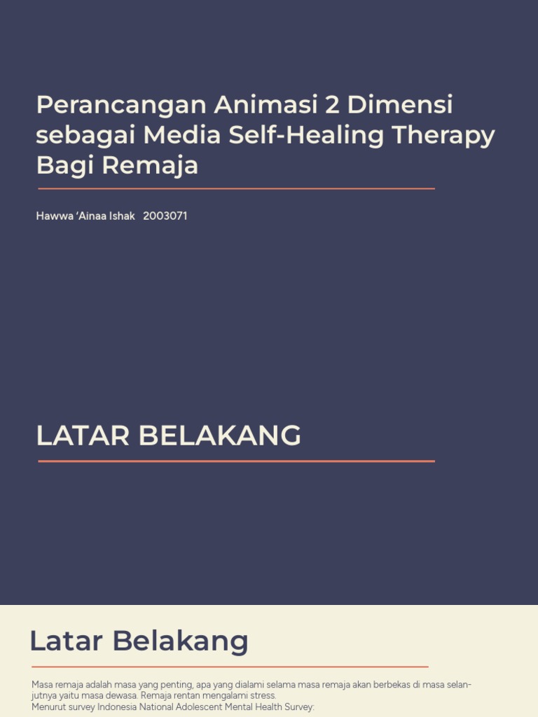 Animasi 2D untuk Self-Healing Remaja | PDF