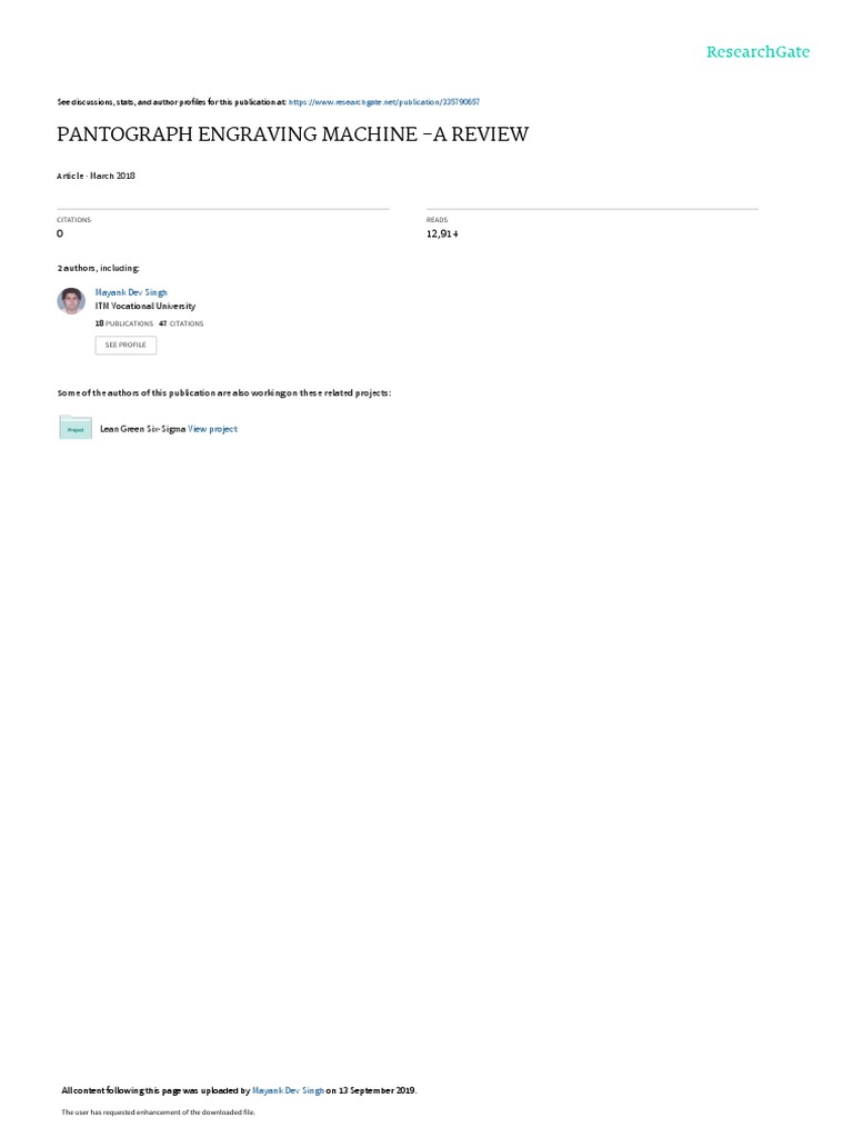 Pantagraph | PDF | Machining | Engraving