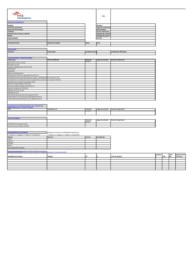 Frs Sm Application Form. (1) | PDF