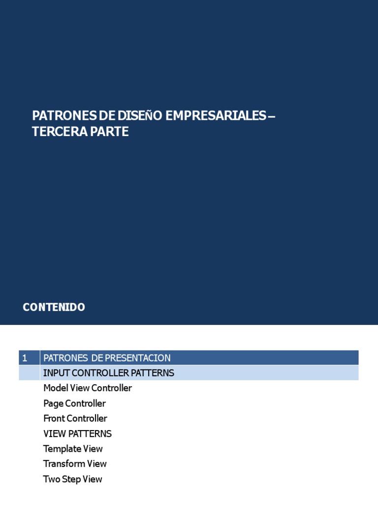 17 Patrones de Diseno Empresariales - Tercera Parte | PDF | Xml | HTML