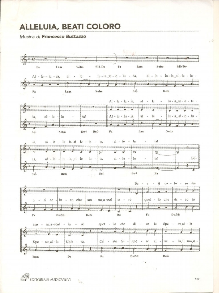 Alleluia Beati Coloro F. Buttazzo | PDF