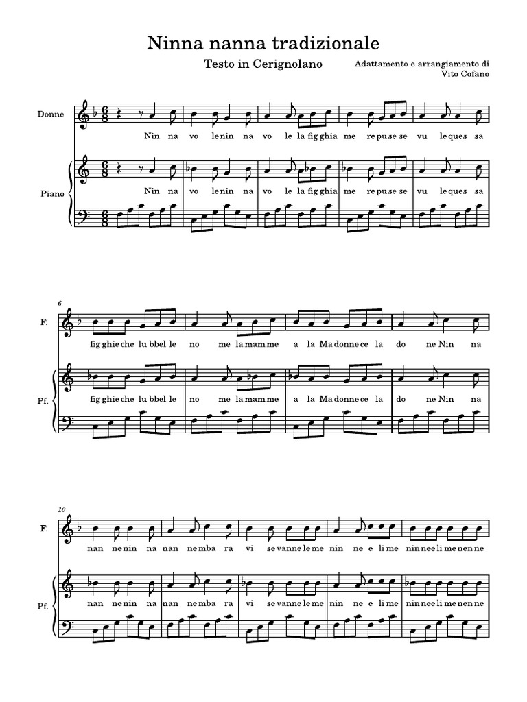 Ninna Nanna Tradizionale | PDF