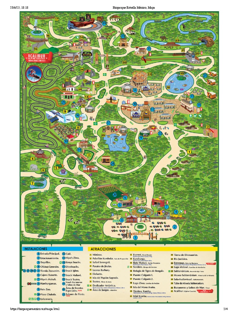 Bioparque Estrella México, Mapa | PDF | Ciencia y matemáticas