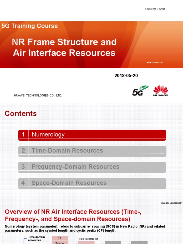 Training Course - 5G RAN2.1 Frame Structure and Physical Resources v1.01 | PDF | Orthogonal ...