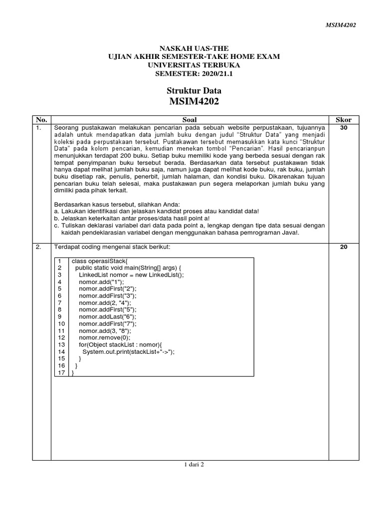 Naskah MSIM4202 The 1 | PDF | Komputer