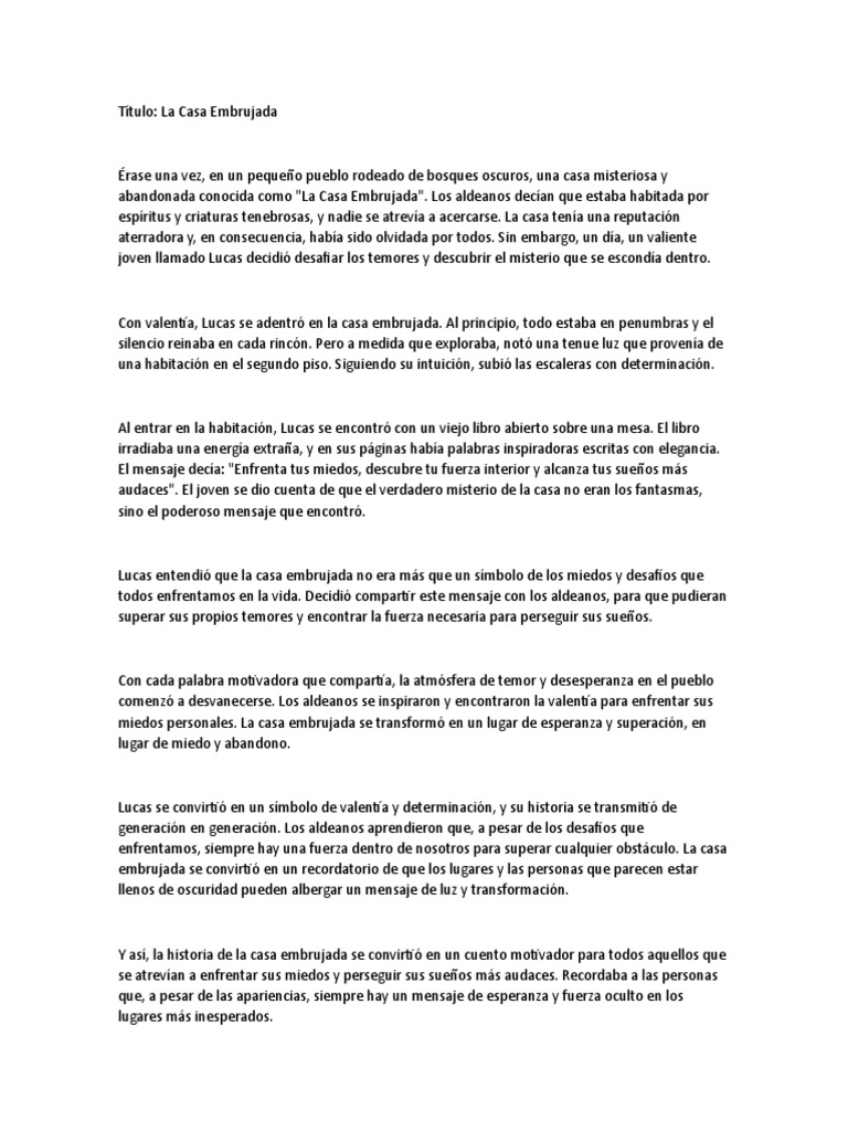 La Casa Embrujada | PDF | Valor