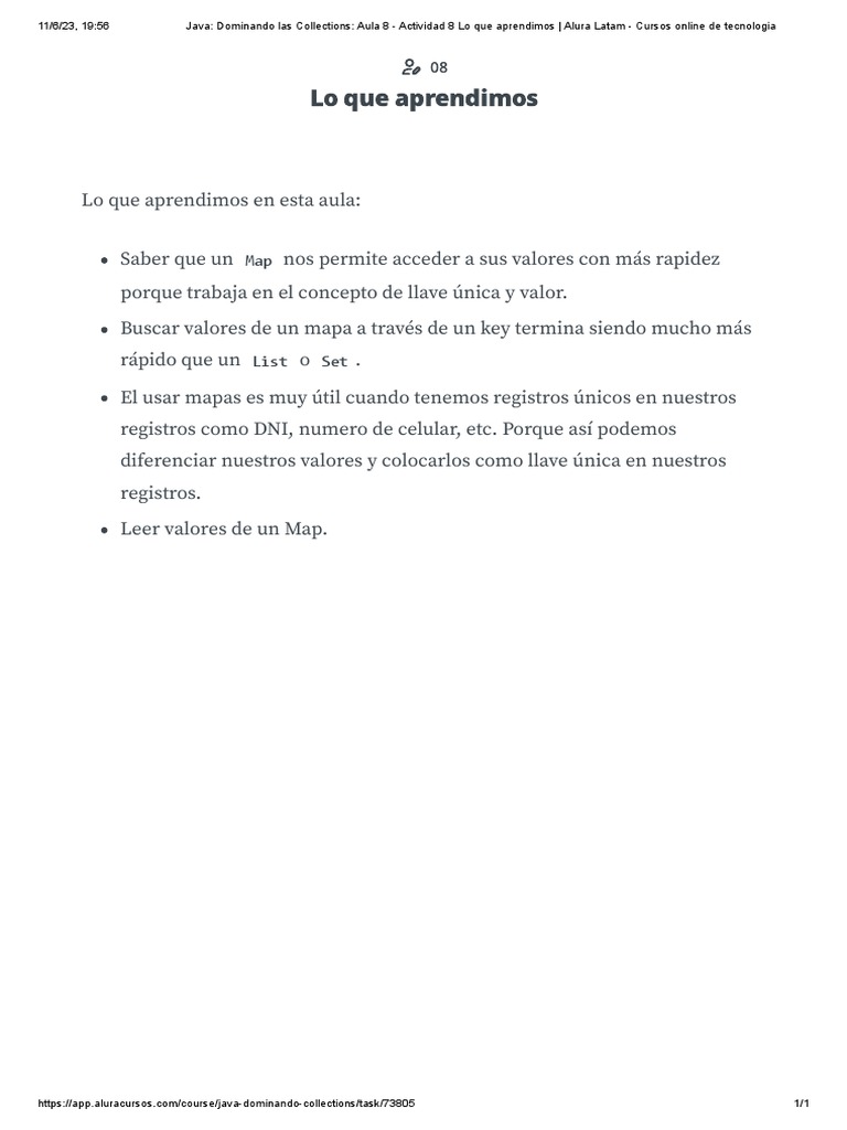 Java - Dominando Las Collections - Aula 8 - Actividad 8 Lo Que ...
