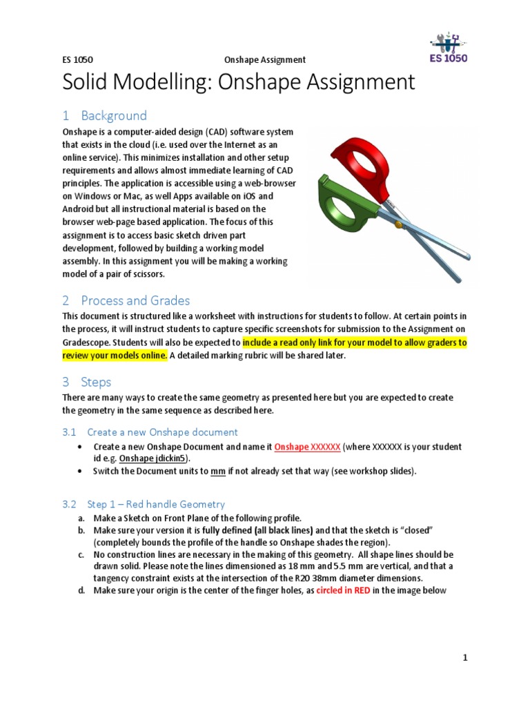 2022+Onshape+Assignment+Modelling+Parts | PDF | Extrusion | Computer ...