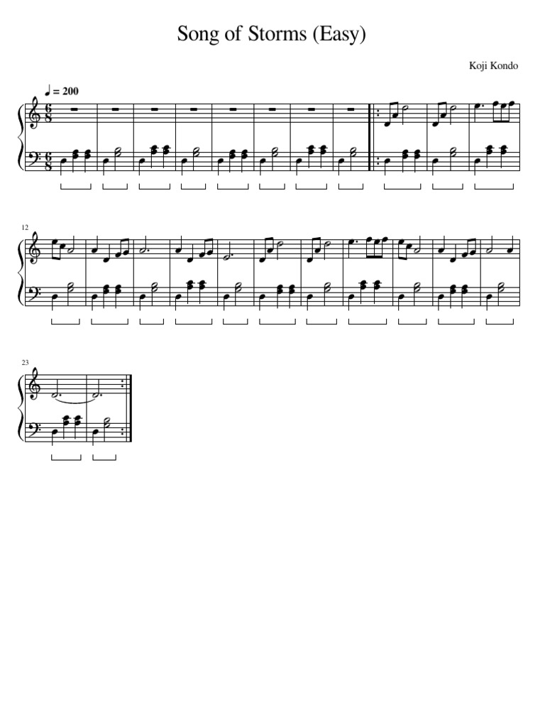 Song of Storms Easy Sheet Music | PDF