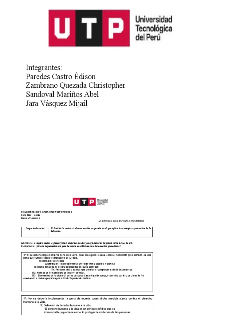 S09 s1 La Definición Como Estrategia Argumentativa Material | PDF | Violación | Castigos