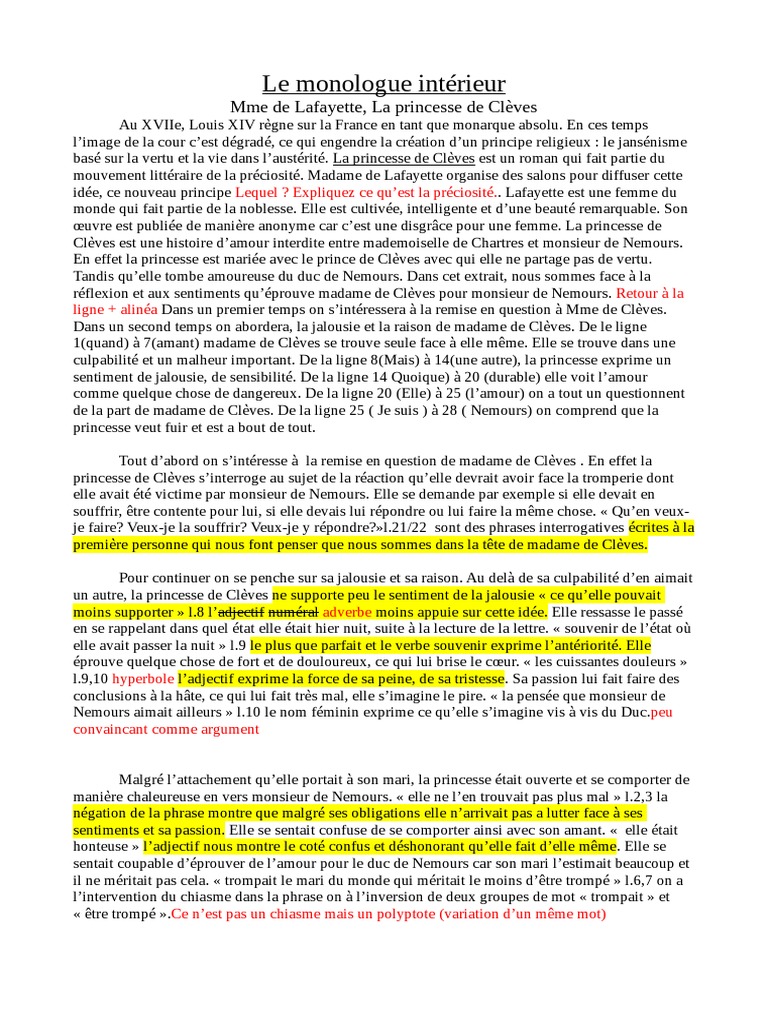 Le Monologue Intérieur | PDF