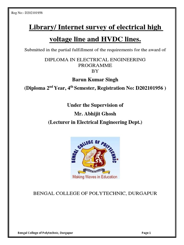 Report On HVDC | PDF | High Voltage Direct Current | Electric Power Transmission