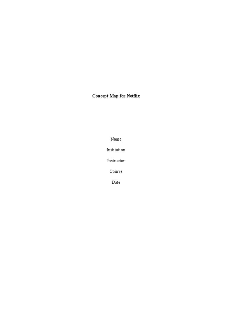 Concept Map For Netflix PP33 | PDF | Streaming Media | Netflix