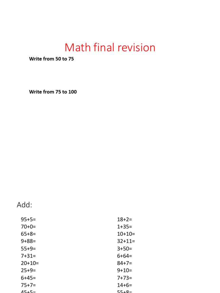 Math Final Rev. | PDF