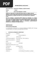 INFORME_PERICIAL_PSICOLOGICO | PDF | Conceptos psicologicos | Sicología