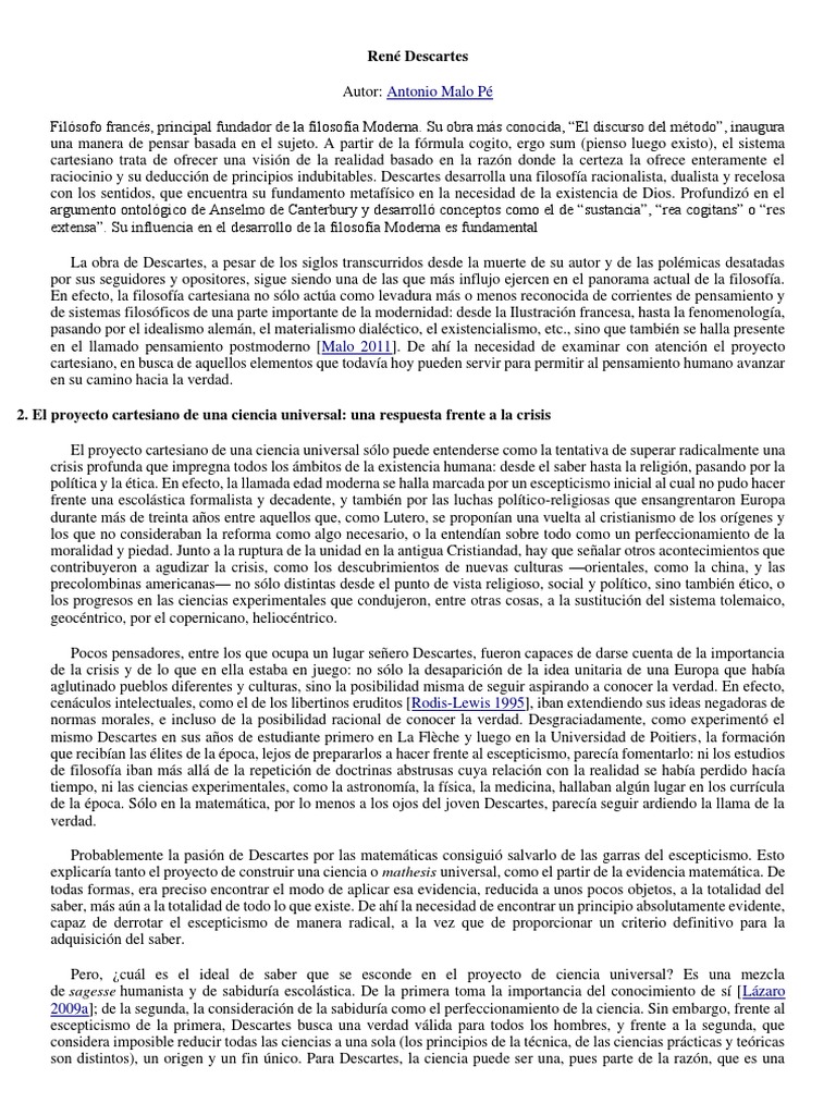 René Descartes | PDF | René Descartes | Verdad