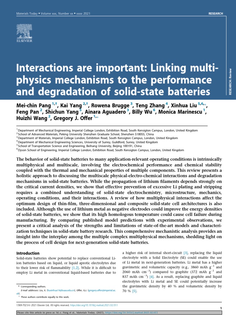 2021-MaterToday-Interactions Are Important - Linking Multi - Physics Mechanisms To The ...