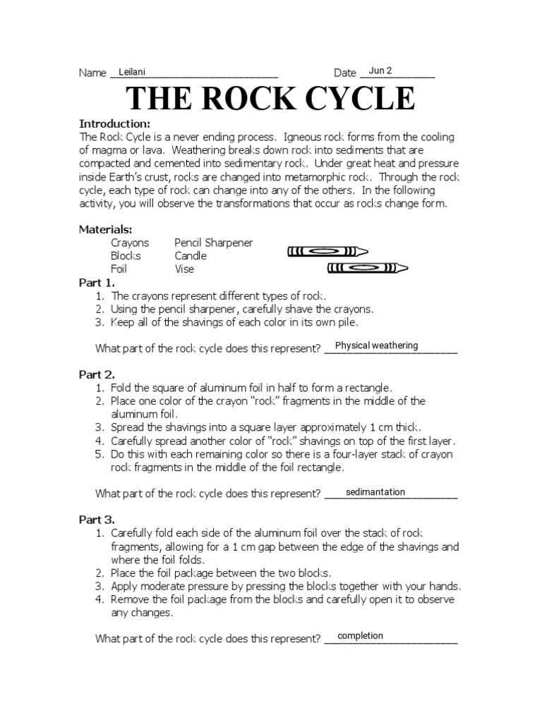 Kami Export - Leilani Lozano-Hooper - Rock Cycle Lab | PDF | Rock ...