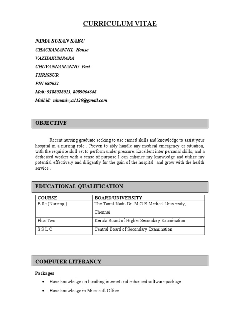 Nima CV | PDF | Nursing | Patient