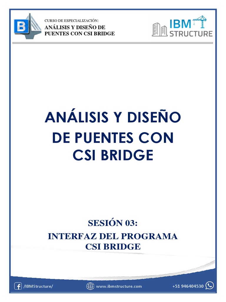 SESIÓN 03-INTERFAZ DEL PROGRAMA CSI BRIDGE | PDF | Puente | Hormigón pretensado
