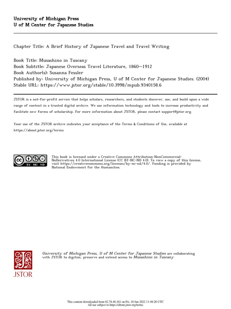 A Brief History of Japanese Travel and Travel Writing | PDF | Poetry