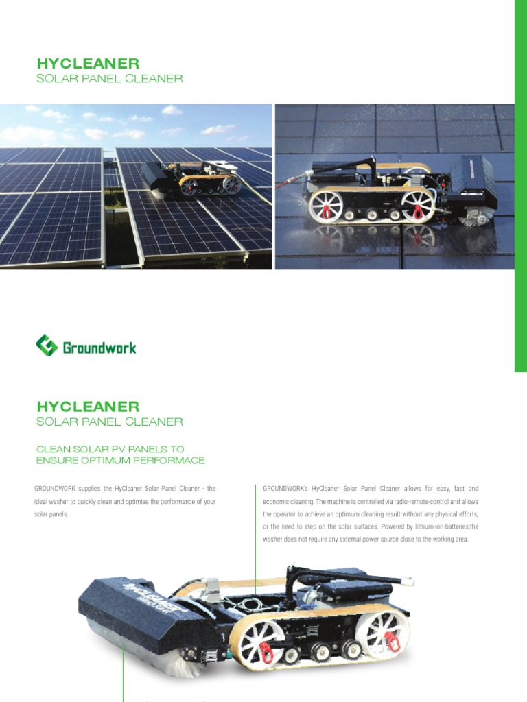 HyCleaner Solar Panel Washer Brochure V3 | PDF