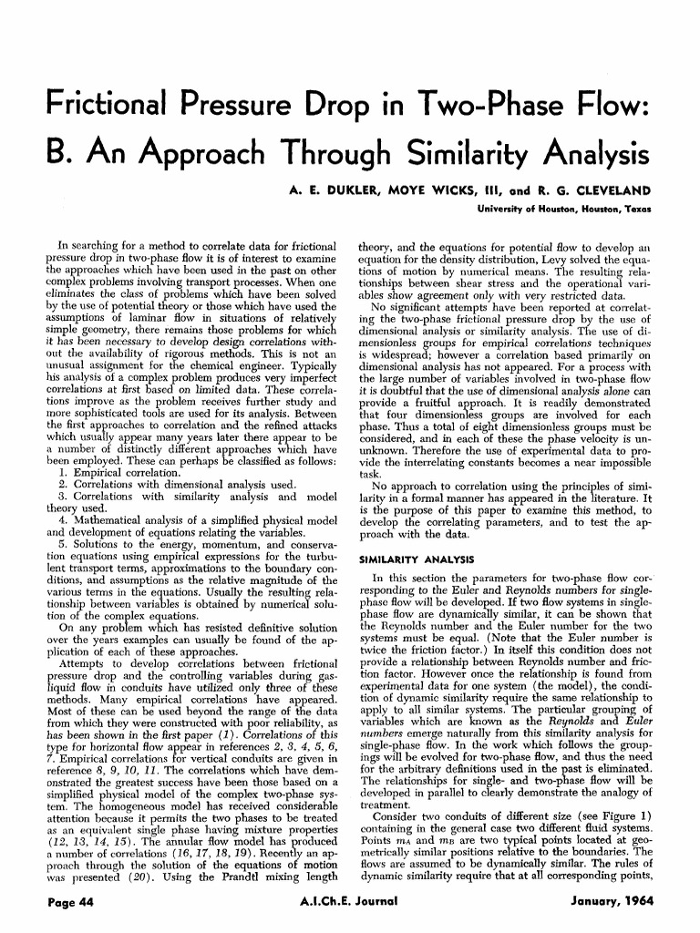 Similarity Analysis of Two-Phase Flow | PDF | Fluid Dynamics | Reynolds ...