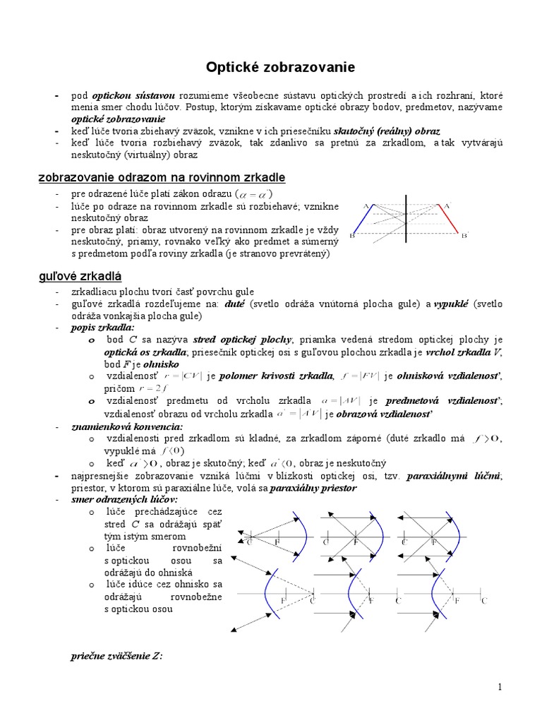 Geometrická Optika | PDF