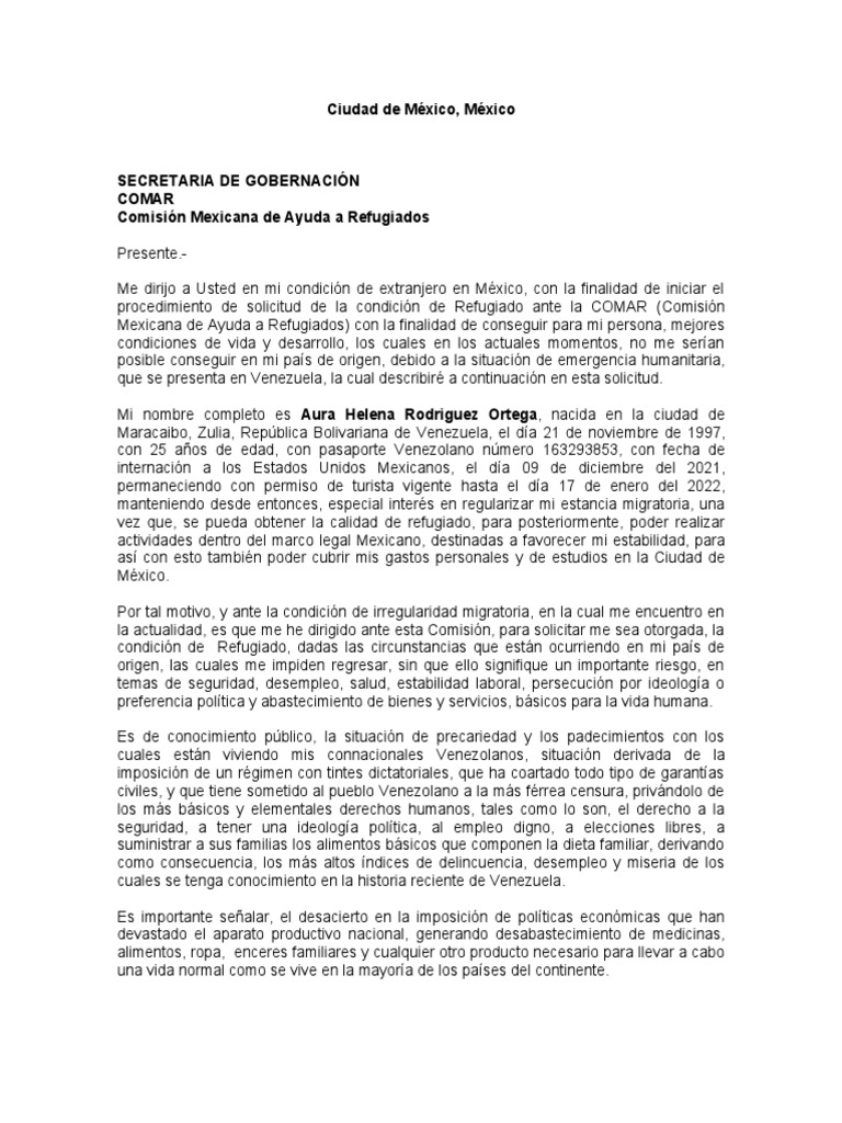 Carta Comar 1 | Descargar gratis PDF | Venezuela | México