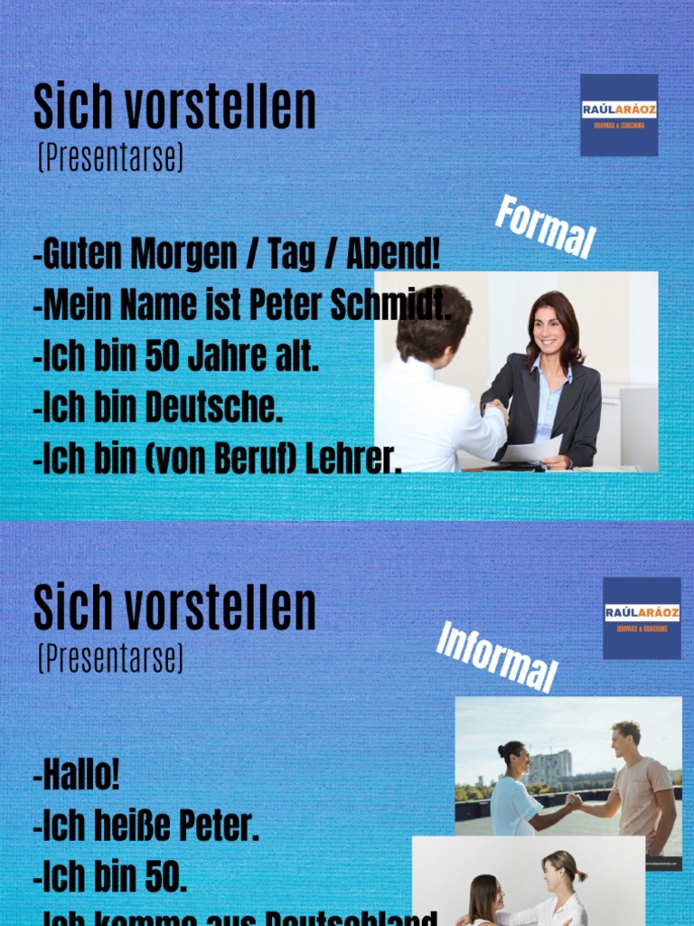 Sich vorstellen - Deutsch | PDF