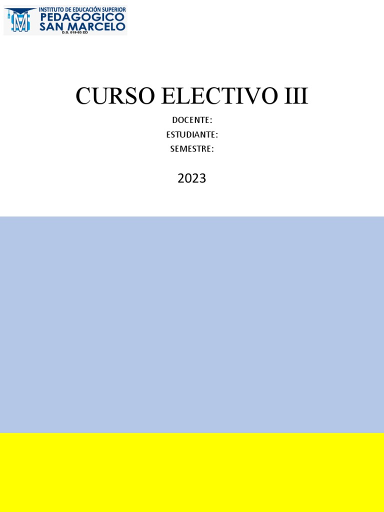 curso electivo iii - 2da clase | PDF