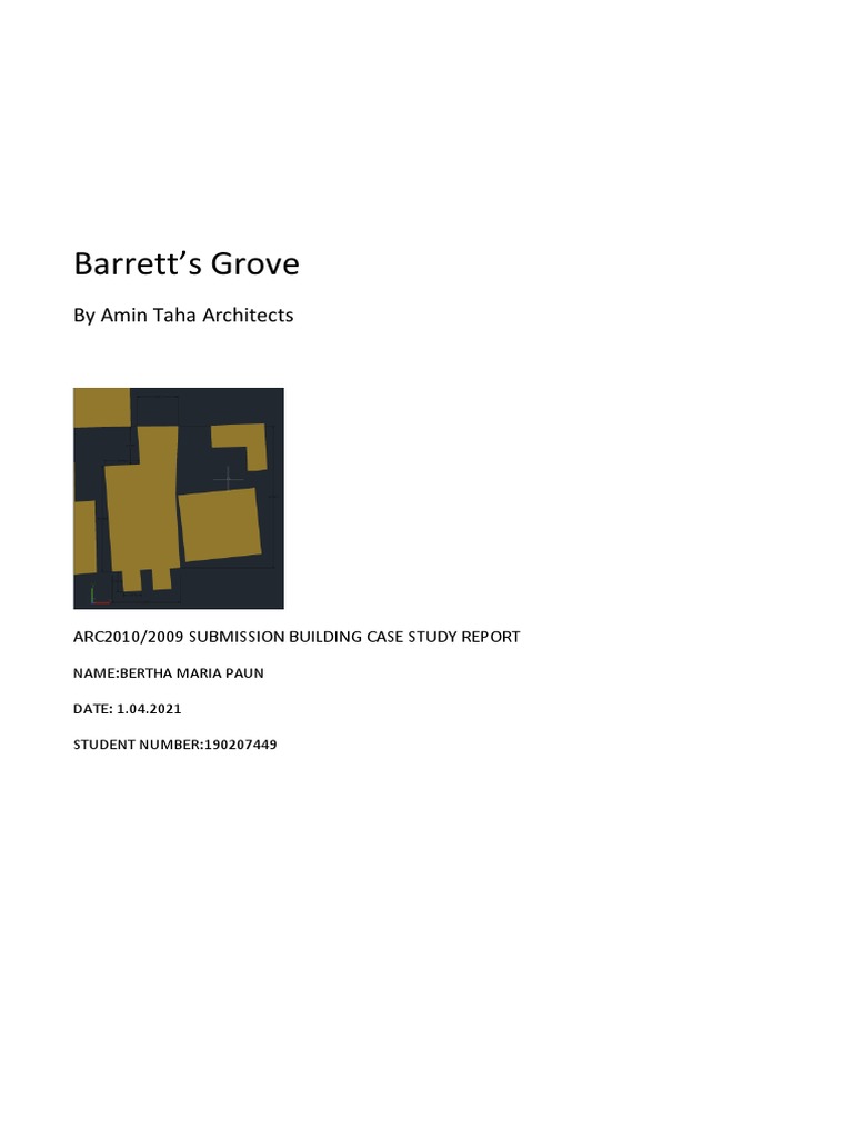 Barrett's Grove Building Case Study | PDF | Apartment | Wall