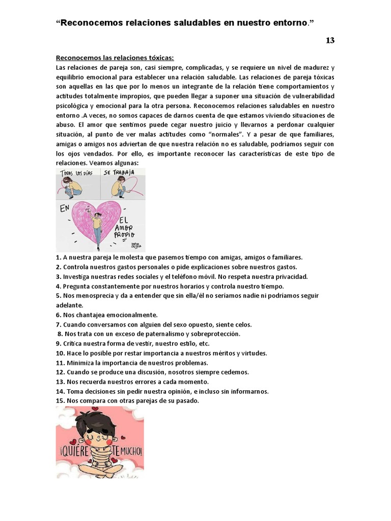 Claves para relaciones saludables | PDF | Bienestar | Las emociones