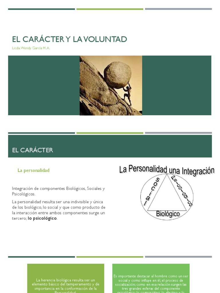 El Carácter y La Voluntad | PDF | Sicología | Comportamiento