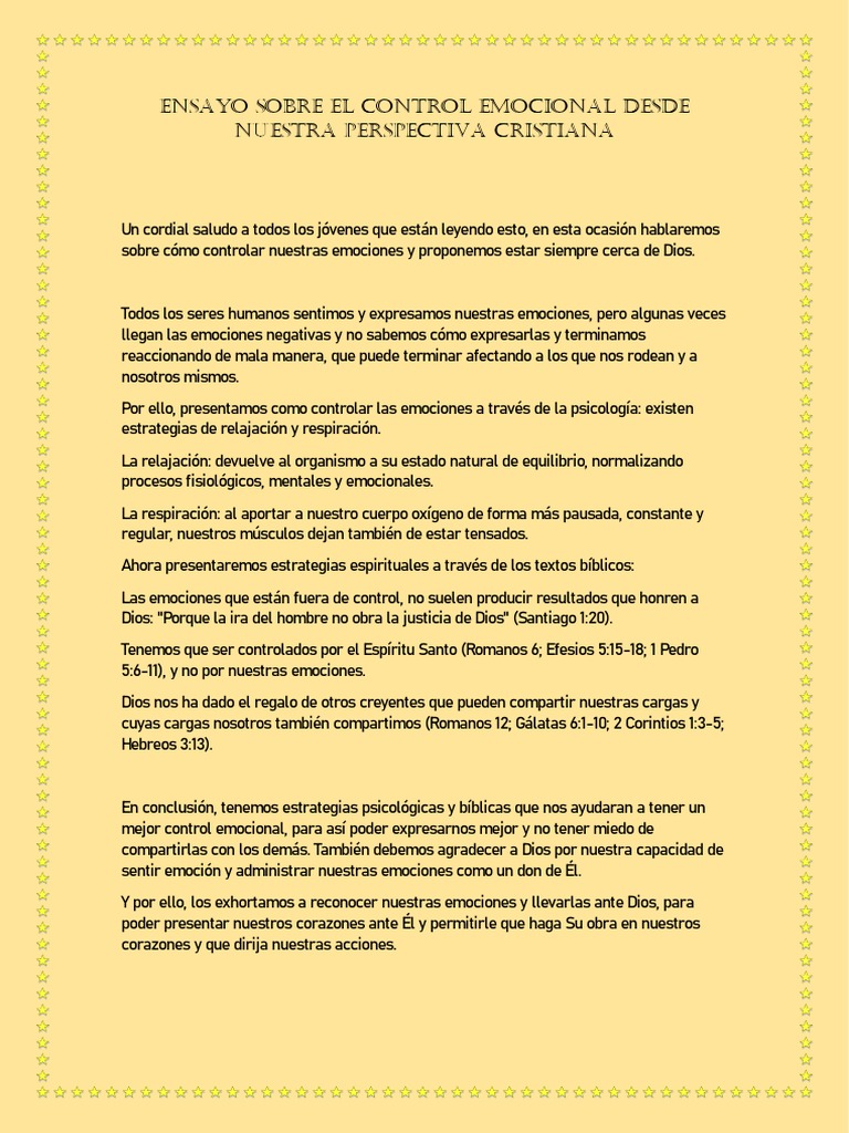 Control Emocional desde la Fe | PDF | Relaciones personales, crianza y ...