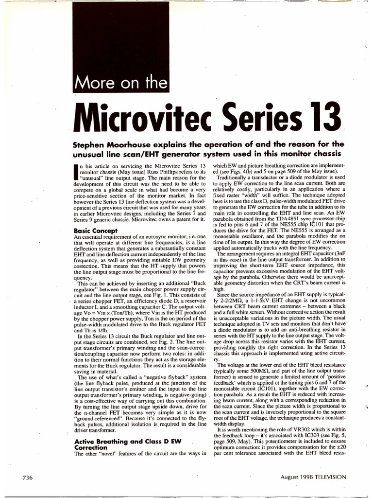Microvitec - Series13 TVMag1998 08 | PDF