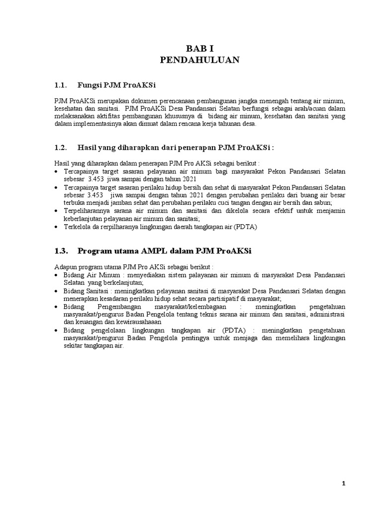 PJM ProAksi Desa Pansel | PDF