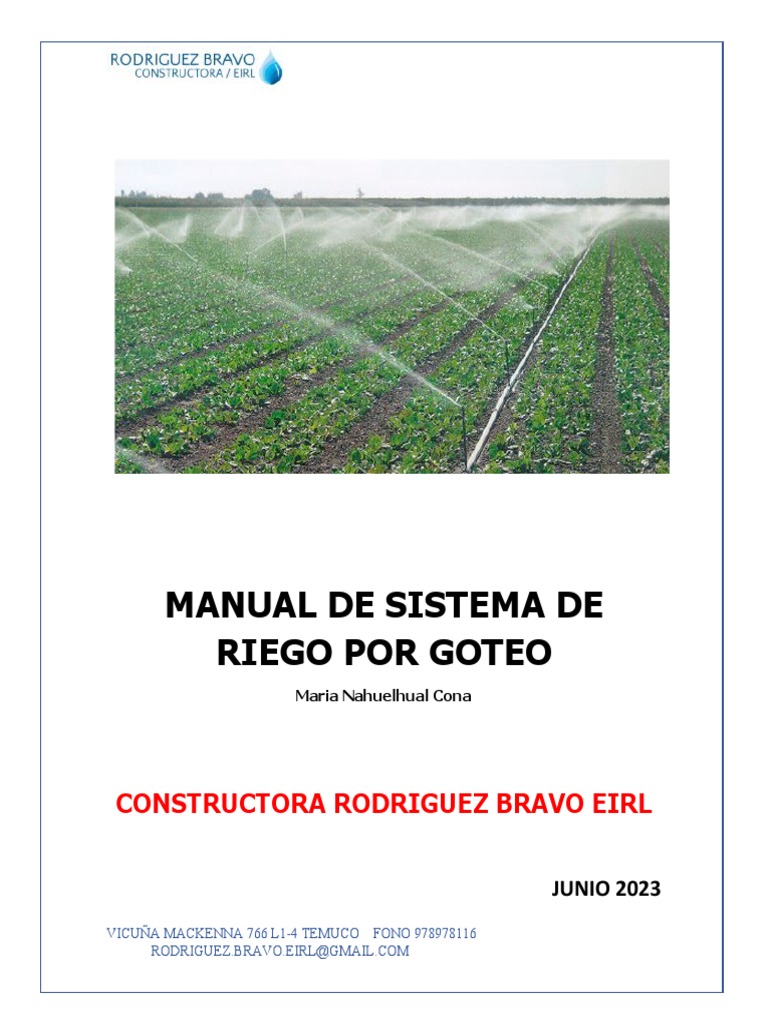 MANUAL USO Sistema de Riego Por Goteo Acumulador Maria Nahuelhual Cona | Descargar gratis PDF ...