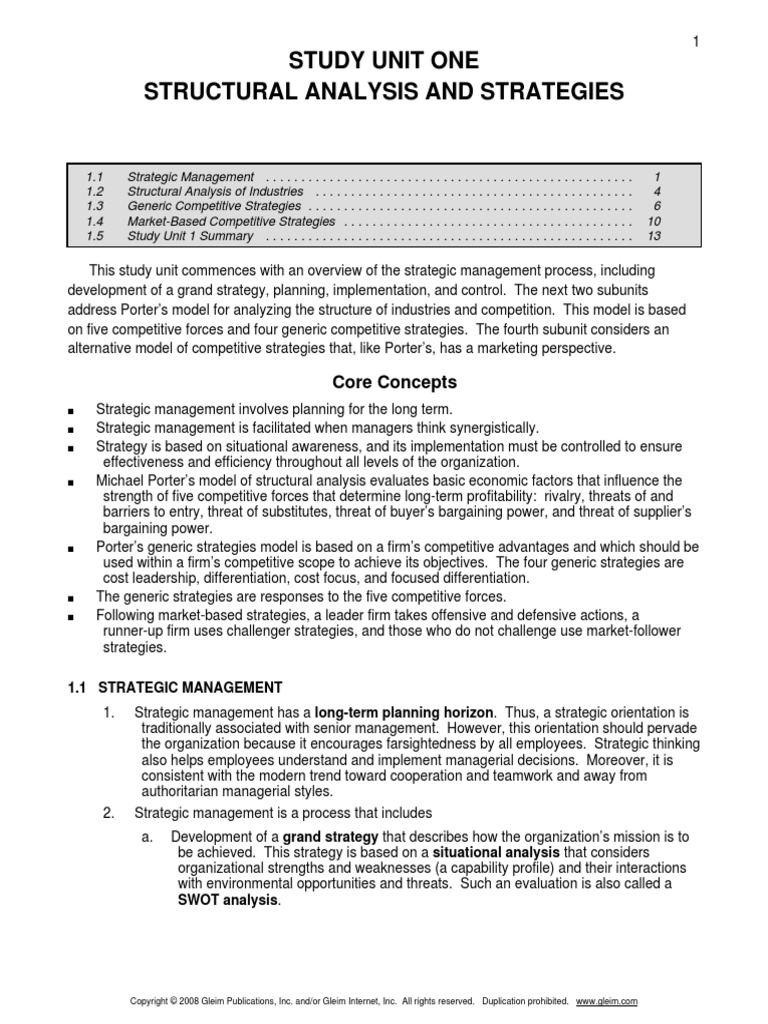 1 Structural Analysis And Strategies Pdf Strategic Management Demand