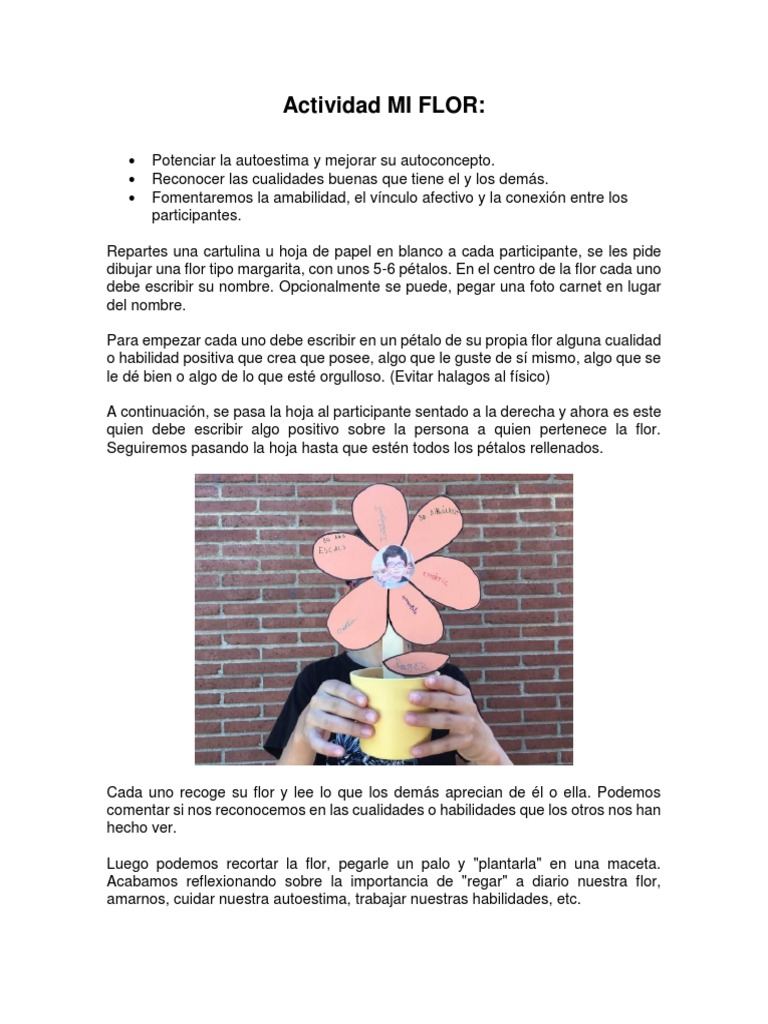 Actividad autoestima | PDF | Autoestima