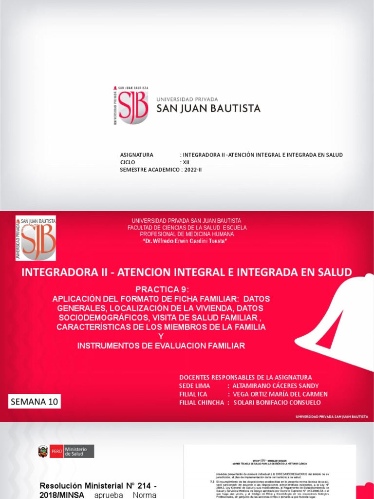 Sem 10-Practica 9 Aplicación Del Formato Ficha Familiar-Datos y Caracteristicas-Instrumentos | PDF