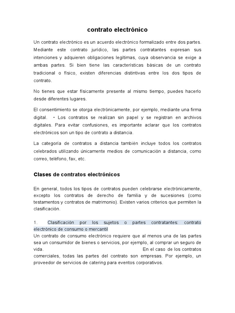 Contrato Electrónico: Qué Son Y Como Funciona – YKWEN