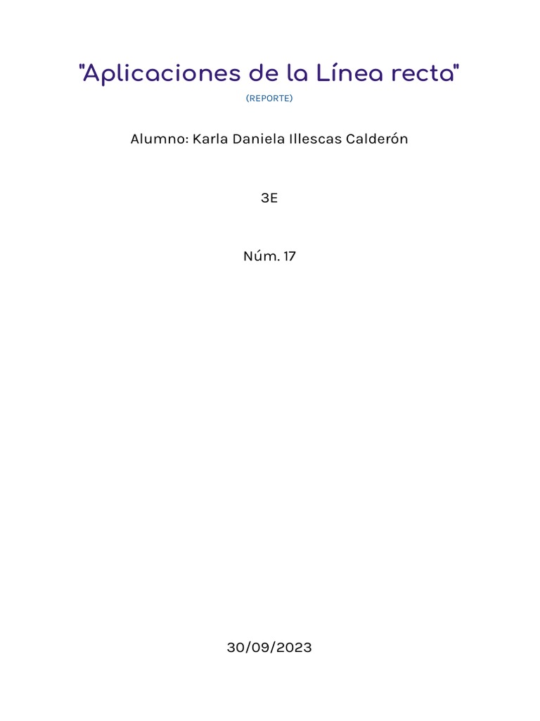 Aplicaciones de la Línea Recta | PDF | Línea (geometría) | Ecuaciones