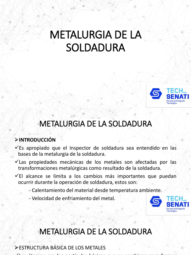 4.- METALURGIA DE LA SOLDADURA CLASE 1 | PDF | Estructura cristalina | Construcción