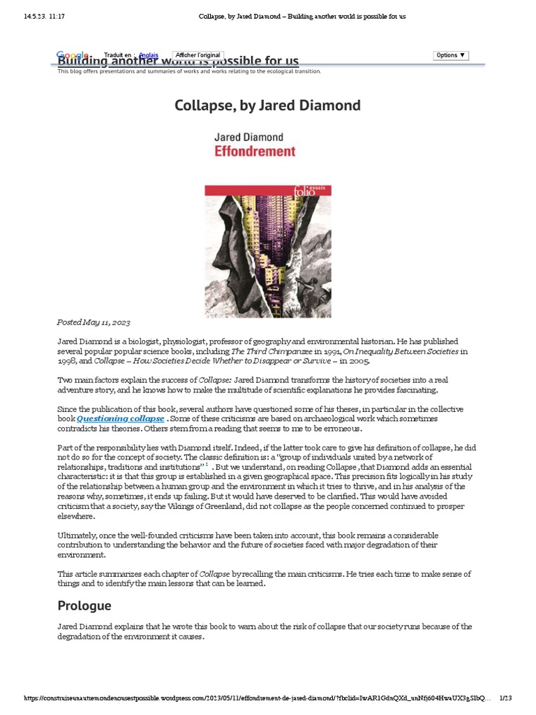 Collapse, by Jared Diamond | PDF | Hutu | Rwanda