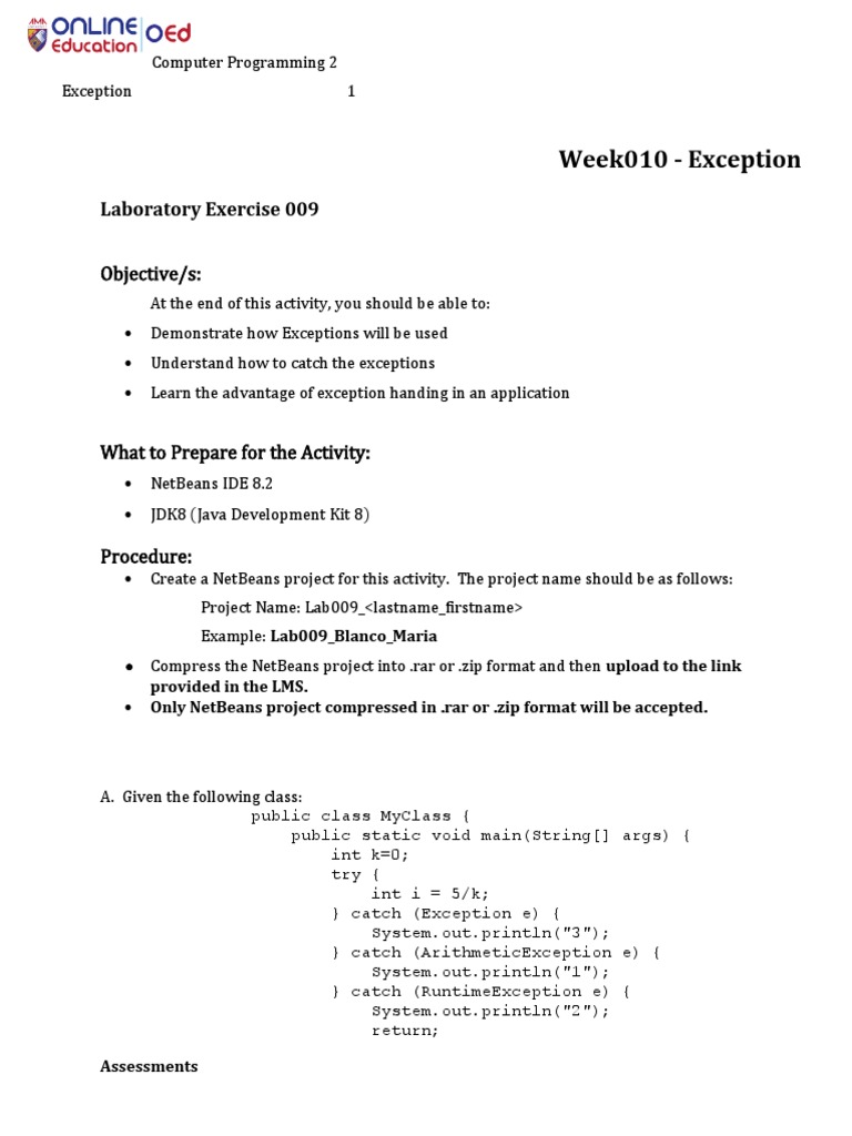 Week010 LabEx | PDF | Net Beans | Applications & Software