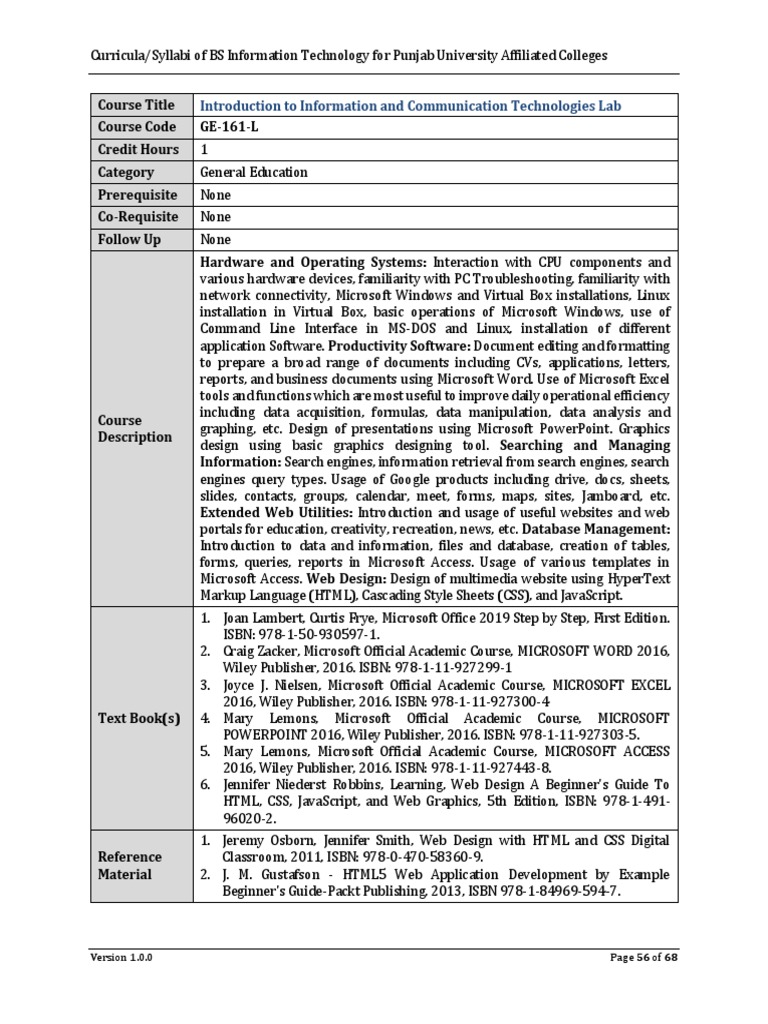 GE-161L Ict Lab | PDF | World Wide Web | Internet & Web