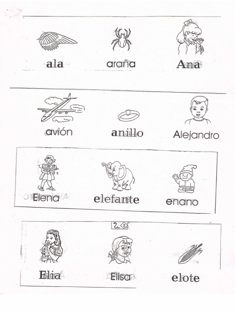 DIBUJOS 1o. POR SILABA | PDF