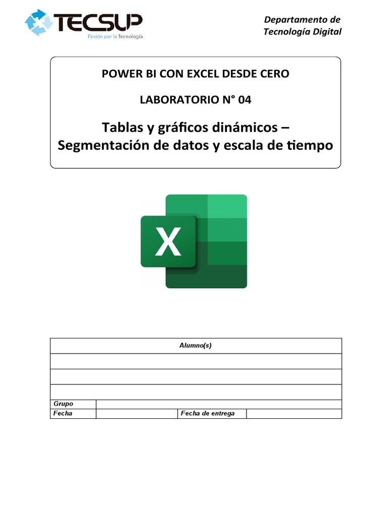 Lab04 - Tablas y Gráficos Dinámicos - Segmentación de Datos y Escala de Tiempo | PDF | Microsoft ...
